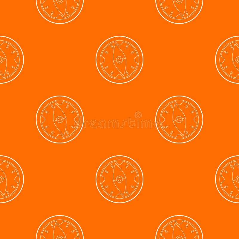 Tourist Compass Pattern Vector Orange Stock Vector - Illustration of ...