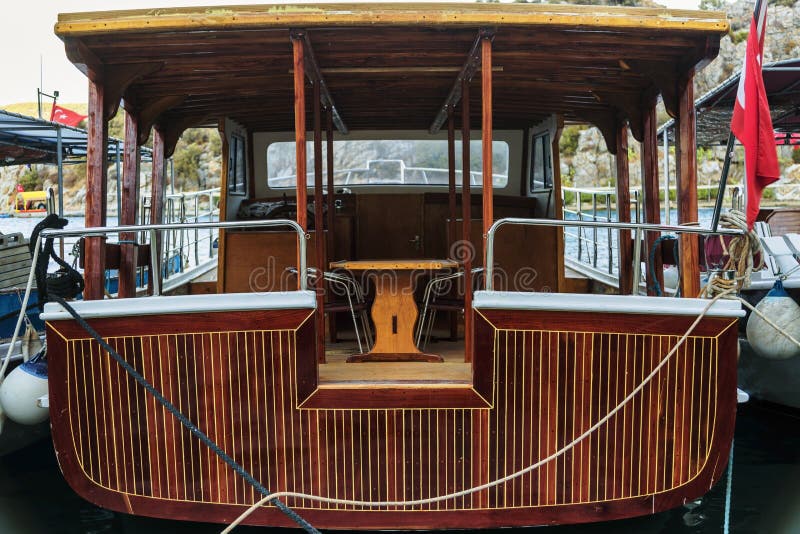 Tourist Excursion Ship in Marina Stock Image - Image of holiday, port ...