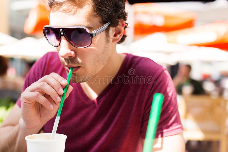Tourist Having Coffee stock photo. Image of asia, mall - 91887326