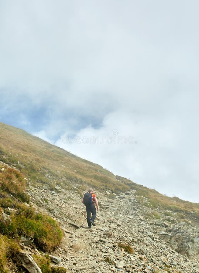 Tourist hiking with camera stock image. Image of male - 158634213