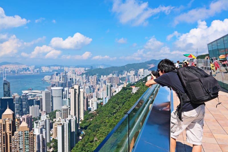 Tourists Sightseeing Hong Kong Editorial Photo - Image of coastline ...