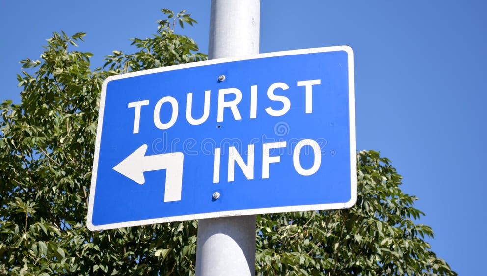 Tourist Info Sign stock photo. Image of blue, tourist - 36104184