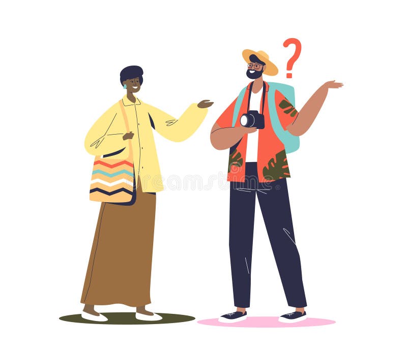 Cartoon Ask Direction Stock Illustrations – 118 Cartoon Ask Direction ...