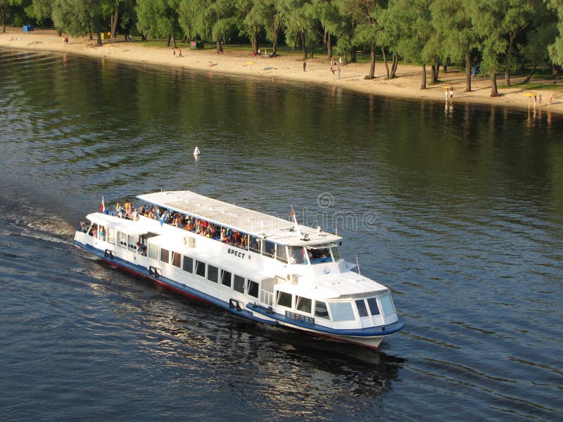 Tourist pleasure boat editorial stock image. Image of people - 44160909
