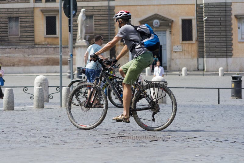 Tourist in rome editorial photo. Image of helmet, disabled - 55805521