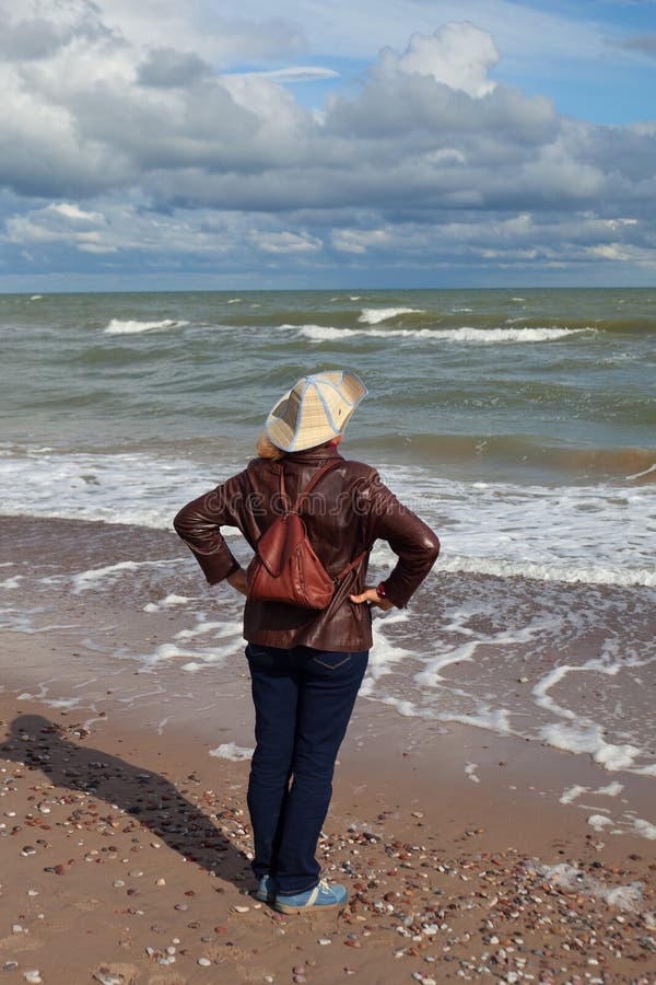 Tourist at sea. stock image. Image of people, female - 28617847