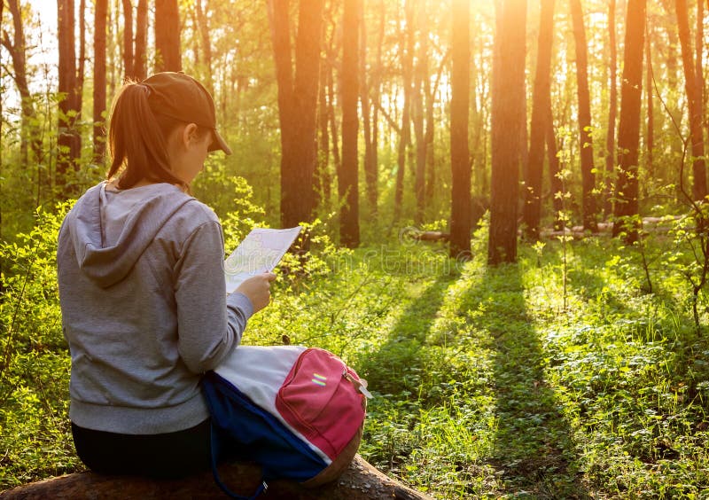Tourist Searching for a Right Way Using a Map Stock Photo - Image of ...