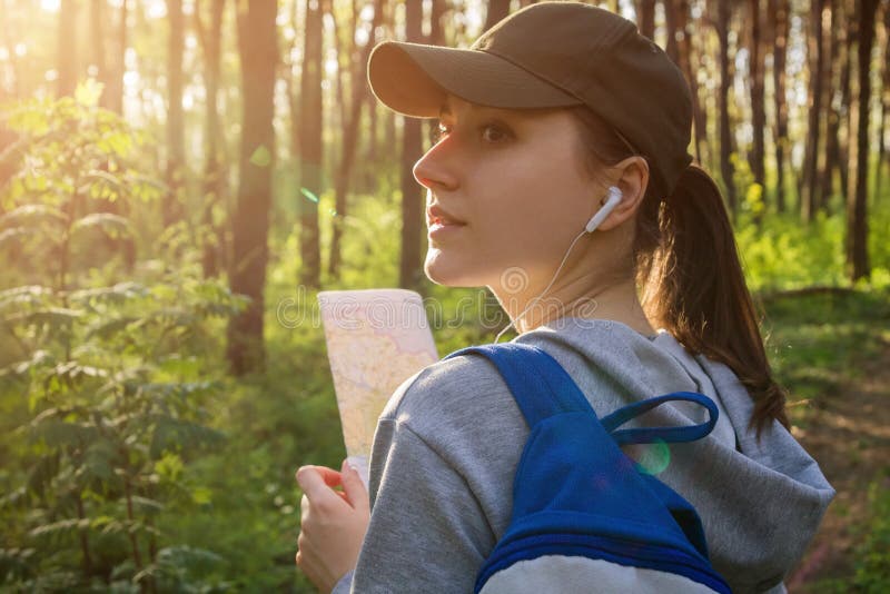 Tourist Searching for a Right Way Using a Map Stock Image - Image of ...