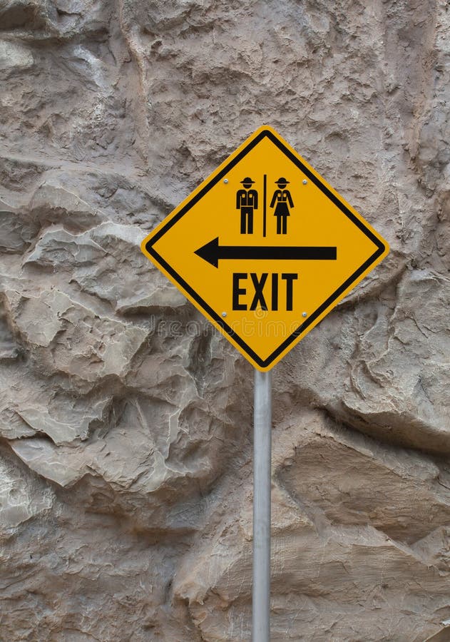 Exit Sign , Yellow Exit Sign Stock Image - Image of roadsing, traffic ...