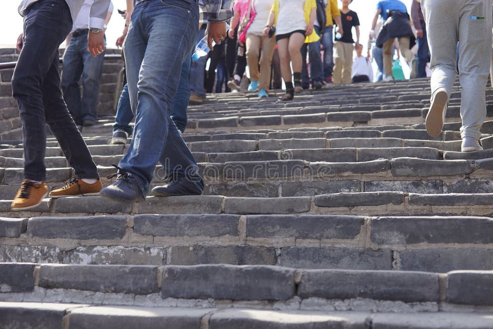 Tourist on steps stock image. Image of traveller, action - 37690377