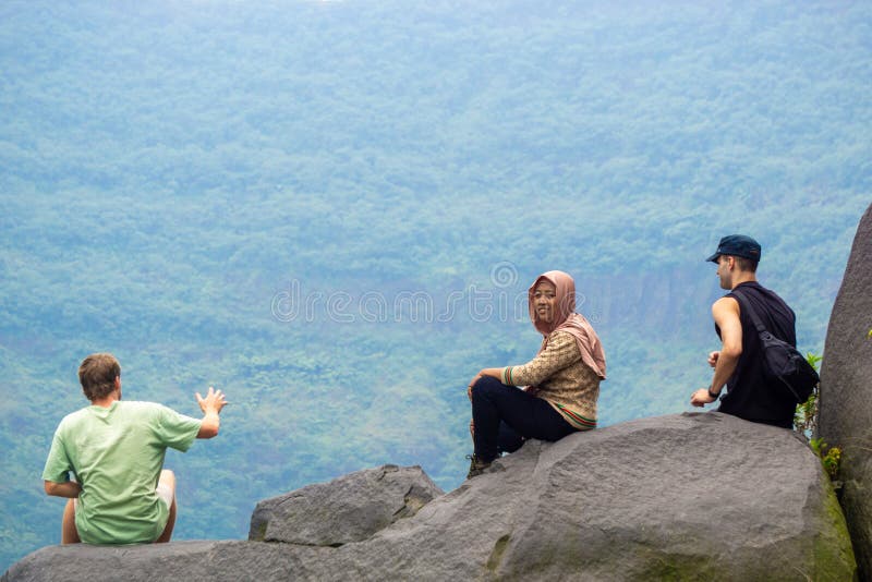 Tourist Vacation at Kelud Mountain in Kediri, East Java, Indonesia ...