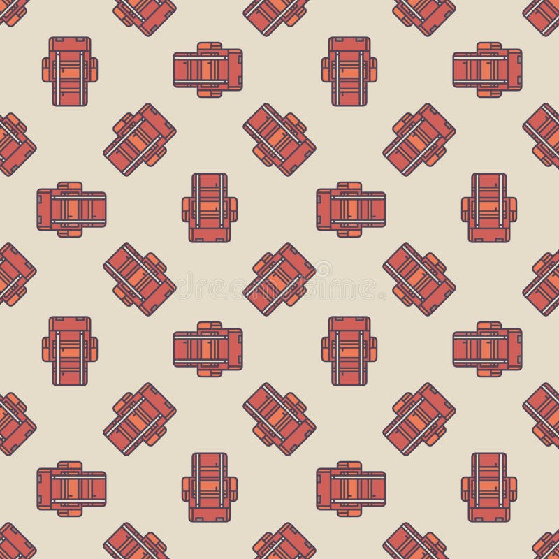 Touristic Backpacks Pattern Stock Vector - Illustration of backdrop ...