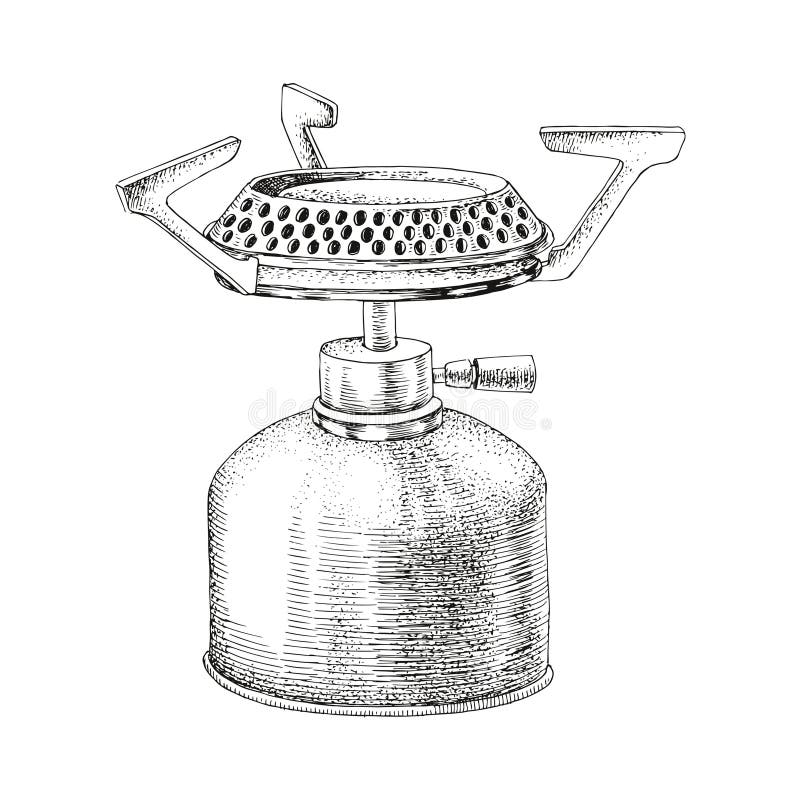 Touristic Gas Burner Hand Stock Illustrations – 3 Touristic Gas Burner ...