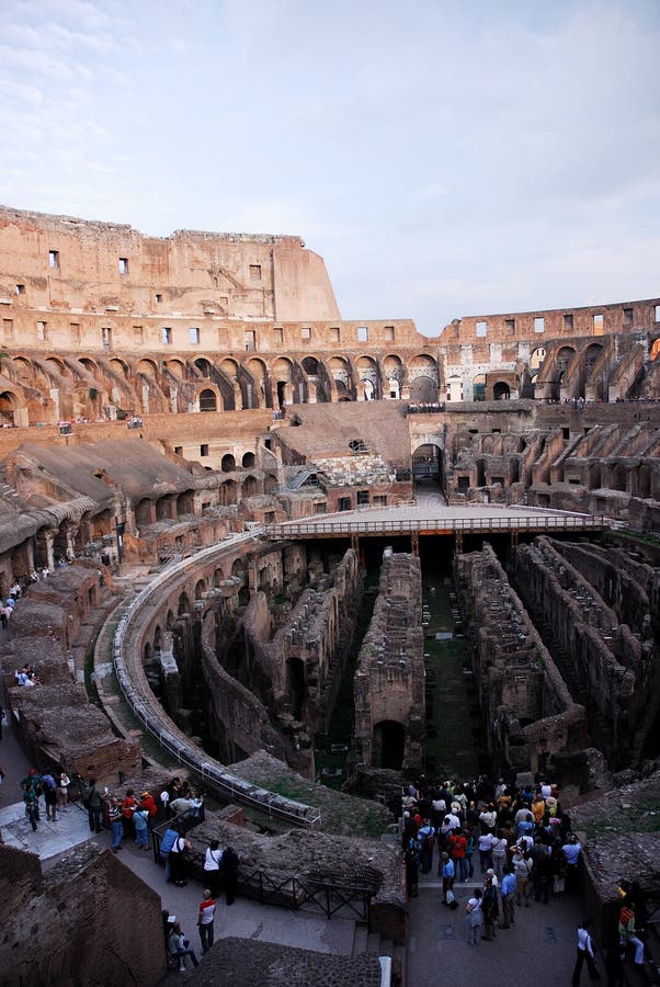 Crowd in Colosseum stock photo. Image of sightseeing, colonnade - 997036