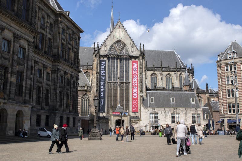 Tourists on the Dam Square at Amsterdam the Netherlands 23-4-2024 ...