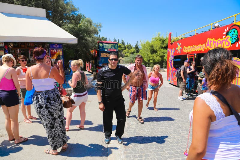 Tourists Enjoy at Athens , Greece Editorial Photo - Image of castle ...