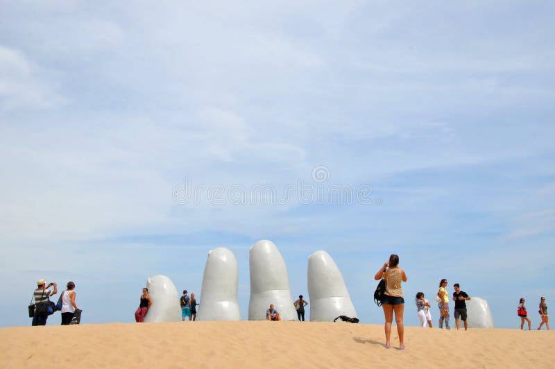 Hand Sculpture, Punta Del Este Uruguay Stock Photo - Image of holiday ...