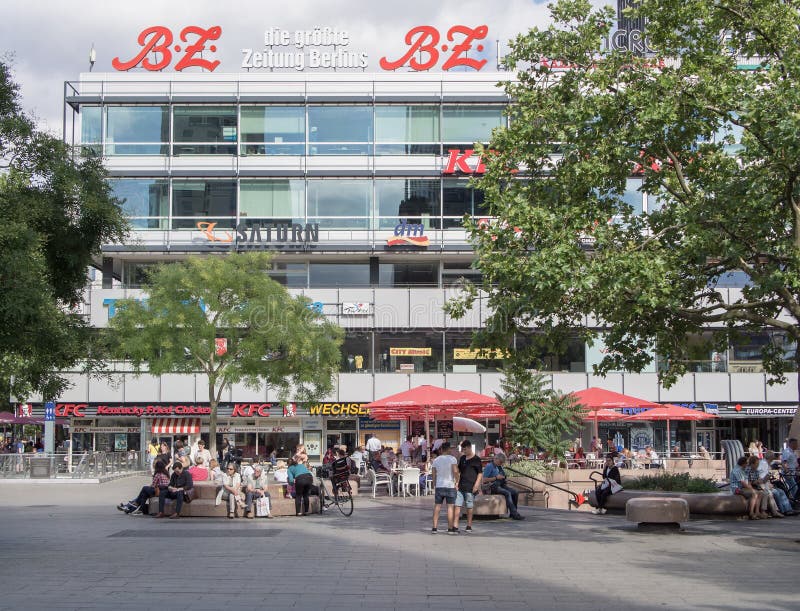 Tourists in Front of Europa-Center in Berlin, Germany Editorial Image ...