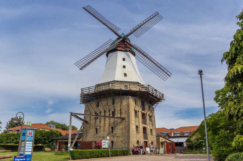 Tourists in Front of the Historic Windmill of Kappeln Editorial Photo ... Tourists in Front of the Historic Windmill of Kappeln Editorial Photo ...
