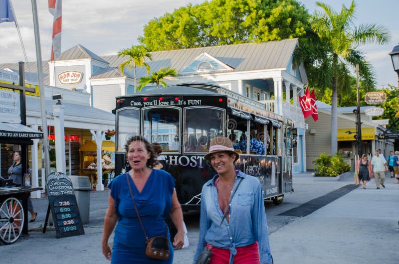 Tourists in Front of Trolley Editorial Photography - Image of trolley ...