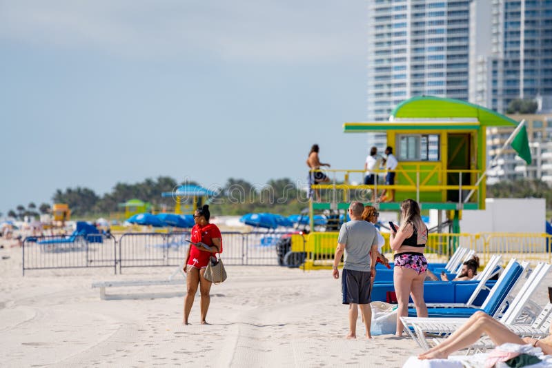 Tourists in Miami Beach for 2021 Spring Break Editorial Photography ...