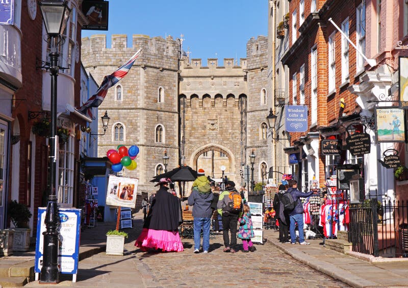 Tourists Outside Windsor Castle in England Editorial Stock Image ...