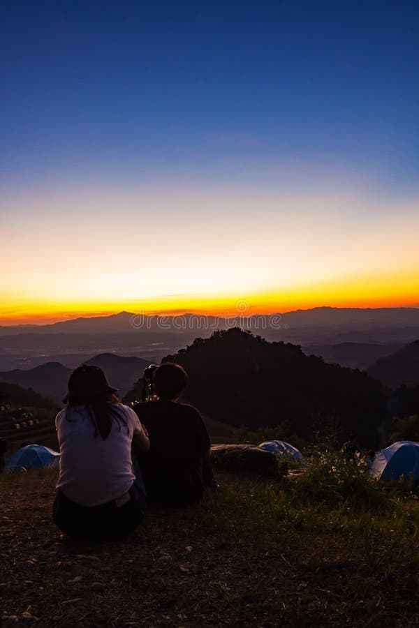 The Tourists in a Relaxed Manner. with Mountain Views Editorial Image ...