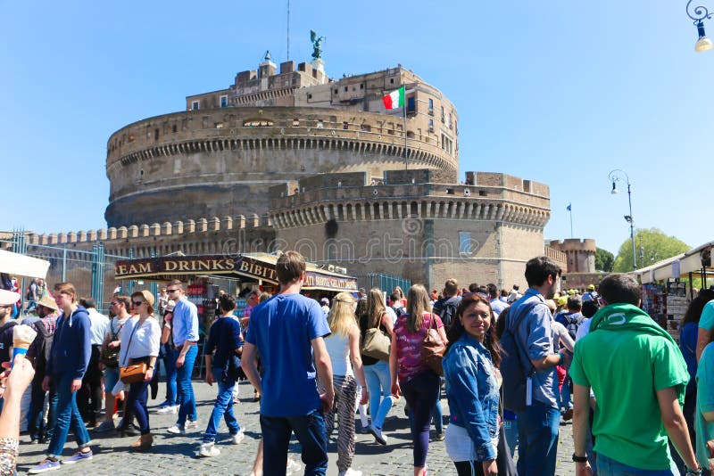 Tourists at Rome editorial photo. Image of coliseum, area - 56675366