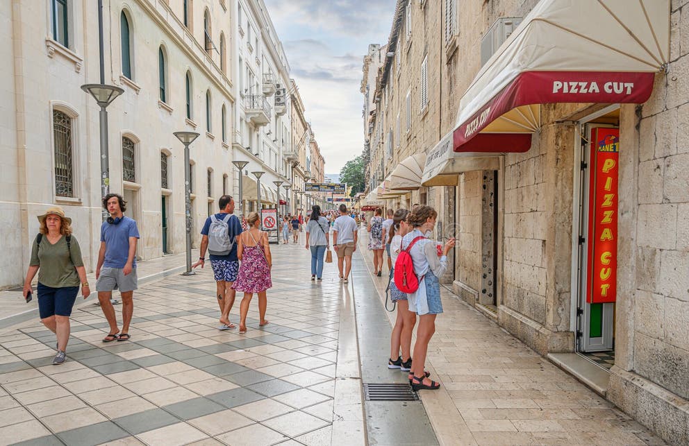 Tourists on the Streets of Split Editorial Photo - Image of scene ...