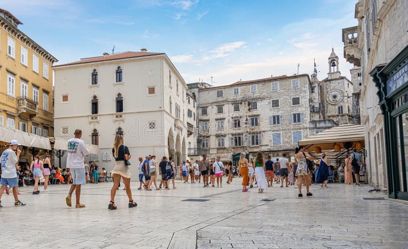 Tourists on the Streets of Split Editorial Photo - Image of europe ...