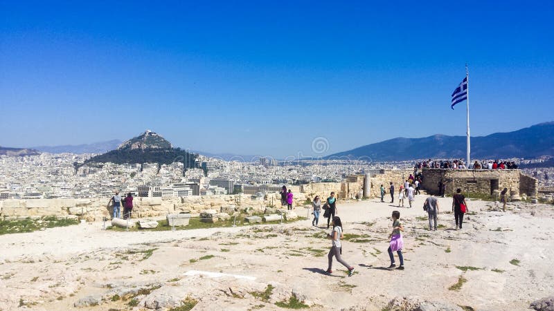 Tourists Visiting Acropolis and Athens City Editorial Stock Photo ... Tourists Visiting Acropolis and Athens City Editorial Stock Photo ...