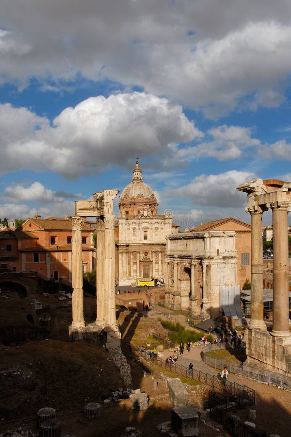 Visiting Roman Forum editorial photo. Image of stone - 182432541
