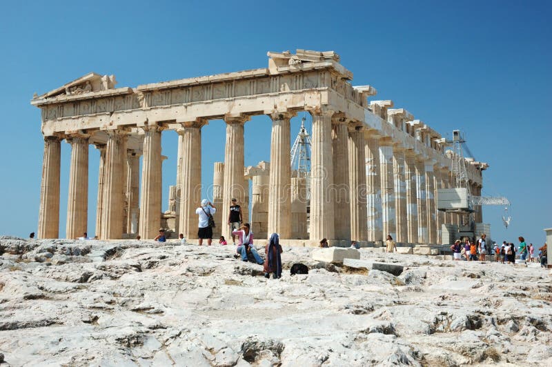 Tourists Visiting the Acropolis - Parthenon Editorial Photo - Image of ...