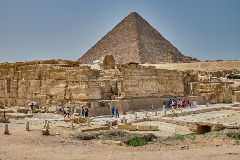Giza Plateau with the Great Sphinx and the Giza Pyramid Complex ...