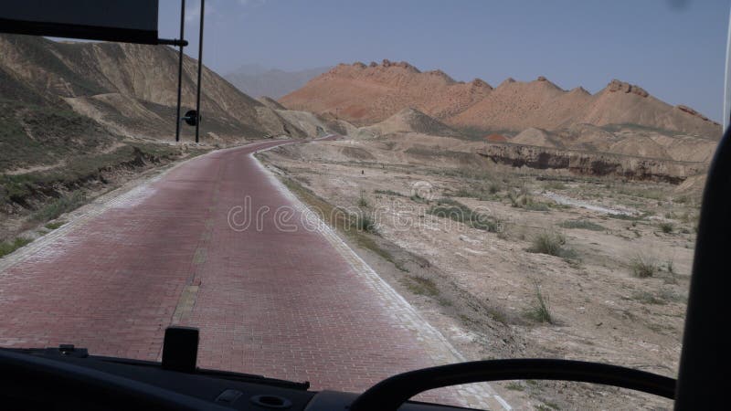 Tourists Visiting the ZhangYe Rainbow Mountain, Danxia Editorial Image ...