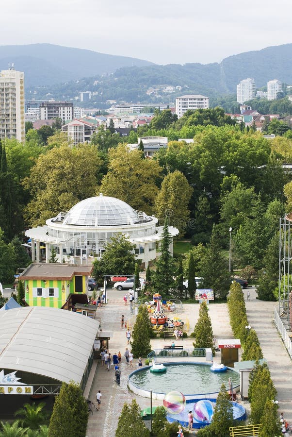 Tourists Walking in a Park in Sochi Editorial Stock Photo - Image of ...