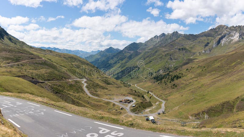 Tourmalet Road Climb Panoramic Stock Photo - Image of travel, europe ...