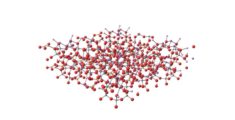 Tourmaline Molecular Structure Isolated on White Stock Illustration ...