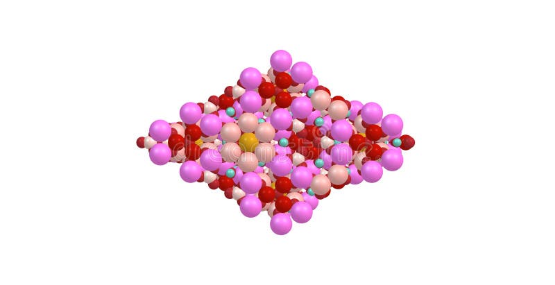 Tourmaline Molecular Structure Isolated on White Stock Illustration ...