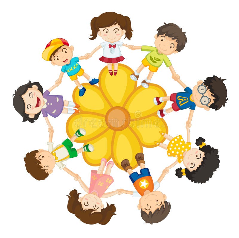 Tous ensemble illustration de vecteur. Illustration du enfants - 24415032