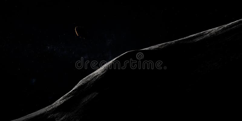 Toutatis Asteroid Orbiting in the Outer Space from a Moon or Planet ...