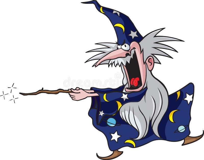 Tovenaar vector illustratie. Illustration of fantasie - 16457215