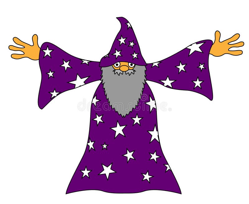 Tovenaar vector illustratie. Illustration of fantasie - 16457215