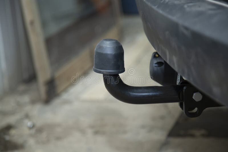 Tow Bar for the Car. Installing the Towbar on the Car Stock Photo ...