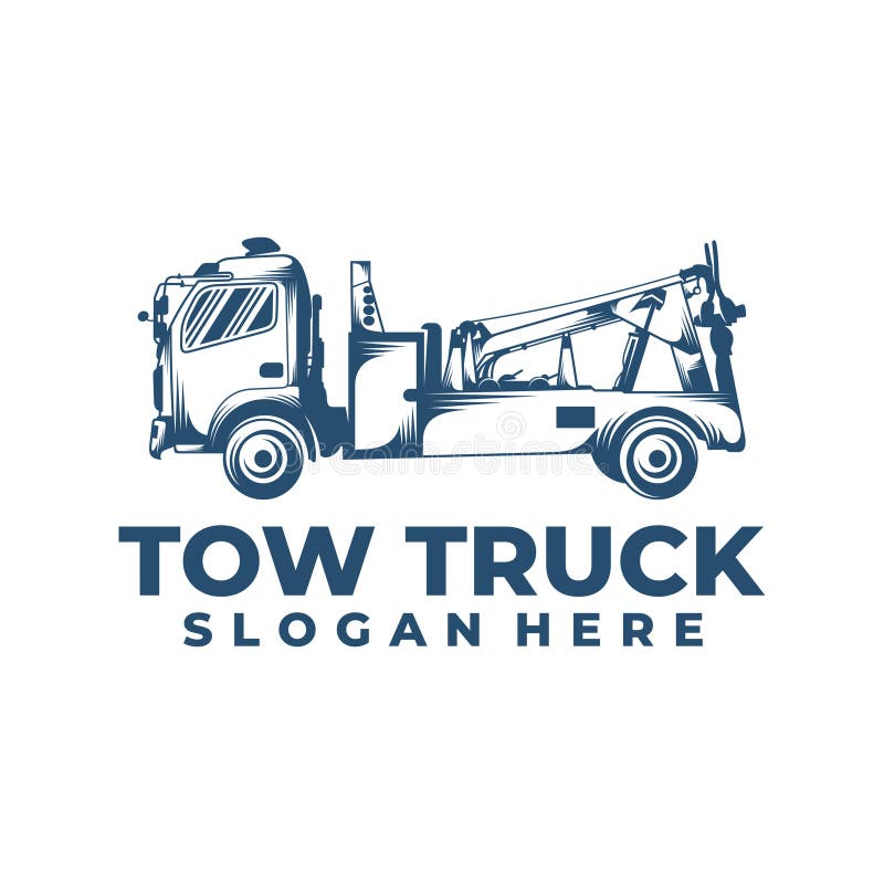 Tow Truck Design Vector Illustration. Tow Truck Logo Concept Template ...