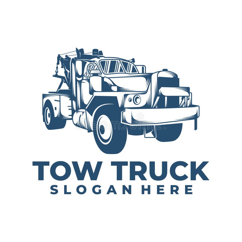 Tow Truck Design Vector Illustration. Tow Truck Logo Concept Template ...
