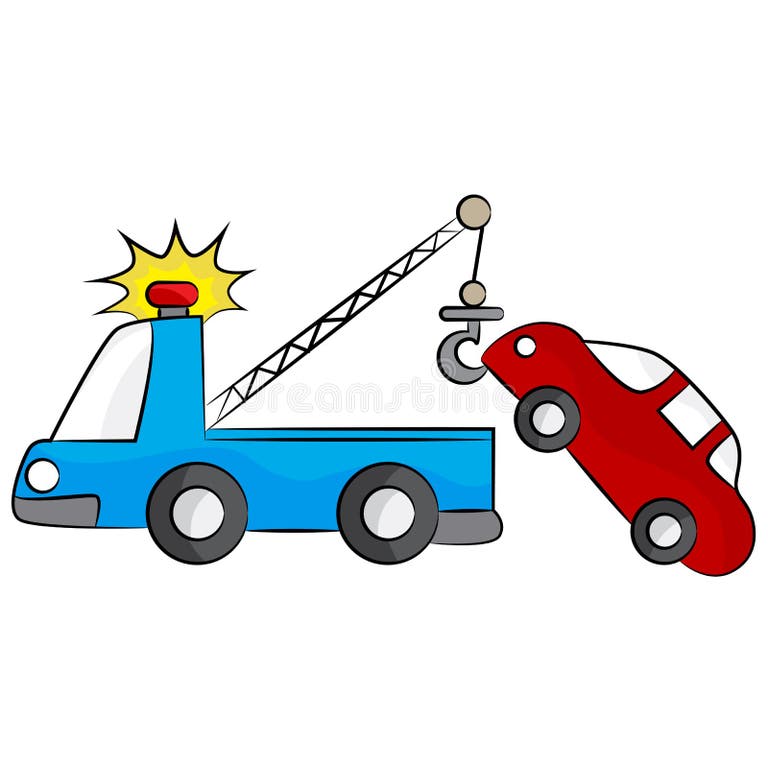 Cartoon Tow Truck Towing Stock Illustrations – 519 Cartoon Tow Truck ...