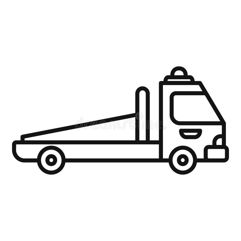 Tow Truck Offering Roadside Assistance with Empty Loading Platform ...