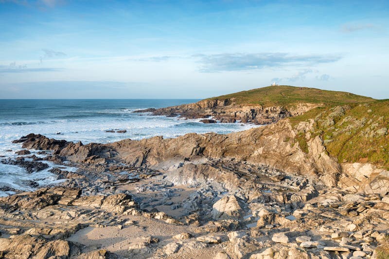 The Towan Headland at Newquay Stock Image - Image of ocean, cornish ...