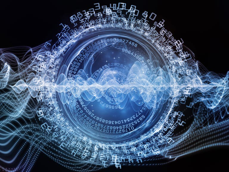 Toward Digital Central Wave Stock Illustration - Illustration of ...